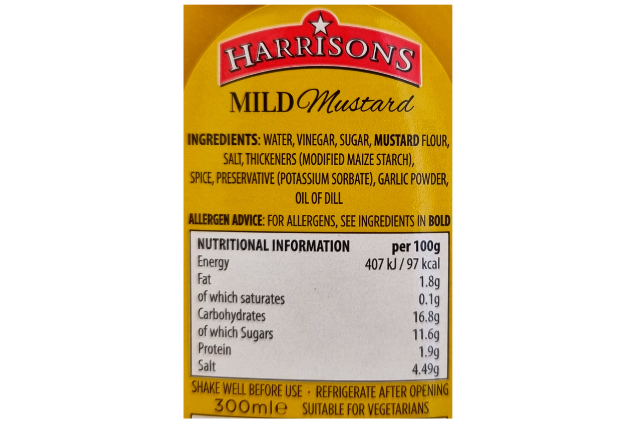 Harrisons - Mild Mustard - 300ml - Best Before it's Gone Ltd