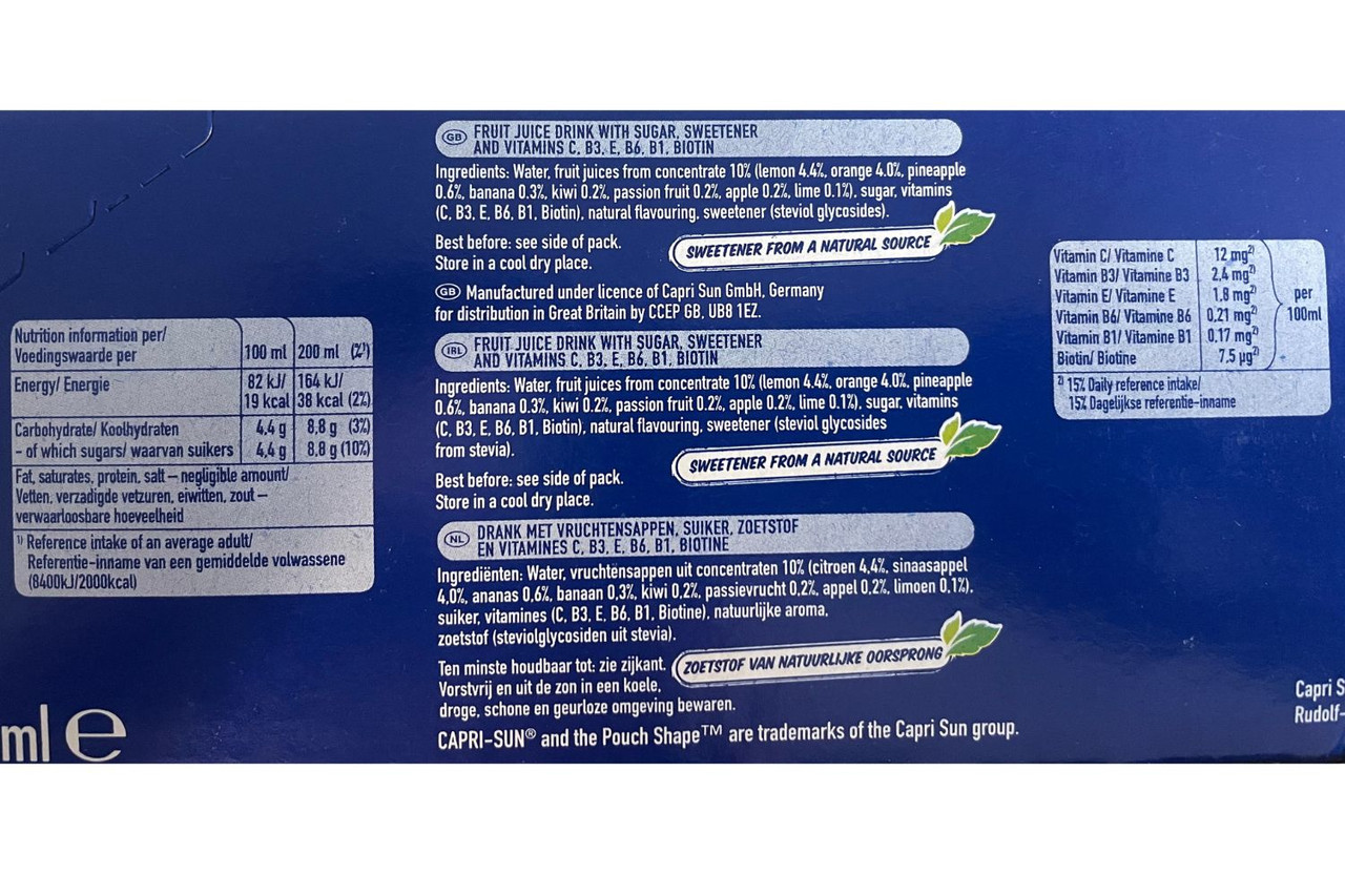 Capri-Sun - Multi Vitamin - 10 x 200ml - Best Before it's Gone Ltd