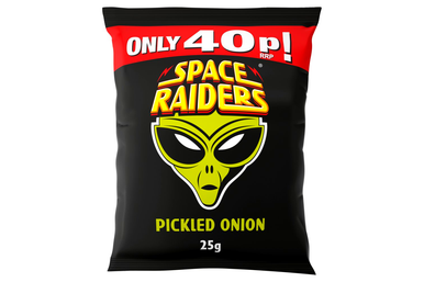 Space Raiders - Pickled Onion Flavour Snacks - 25g - Best Before it's ...