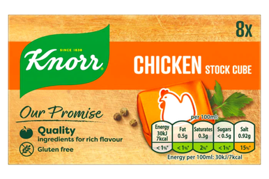 Knorr - Chicken Stock Cube - 8 Cubes (8 x 10g) - Best Before it's Gone Ltd