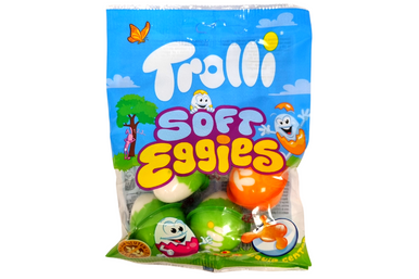 Trolli - Soft Eggies - Flavour Jelly Shape with Liquid Filling - 75g (4 ...
