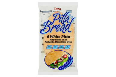 Dina - Pitta Bread - 6 Large White Pitta - Best Before it's Gone Ltd
