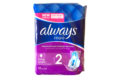 Always Maxi - Long - Size 2 with Wings - 12 Pads - Best Before it's ...