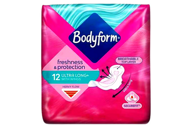 Bodyform - Freshness & Protection - Heavy Flow - 12 Ultra Long + Pads ...