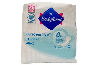 Bodyform - Pure Sensitive - Normal - 14 Pads - Best Before it's Gone Ltd