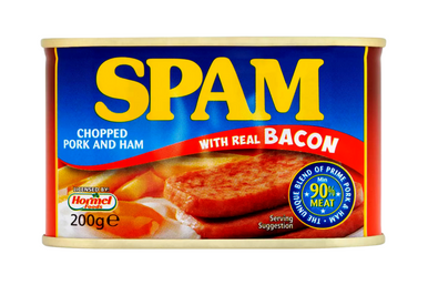 SPAM - Chopped Pork and Ham with Real Bacon - 200g - Best Before it's ...