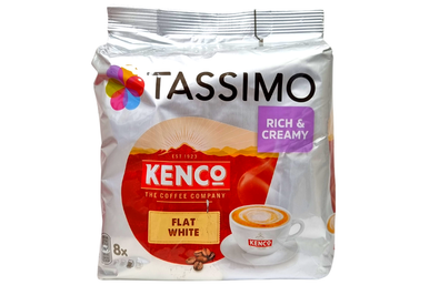 Tassimo - Kenco - Flat White Coffee Pods - 8 Pack - Best Before it's ...