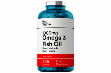 Nutri Within - Omega 3 Fish Oil - Heart, Vision & Brain Health - 1000mg ...