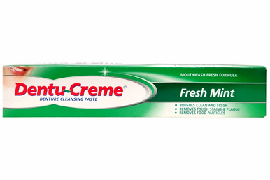 Dentu-Creme - Denture Cleansing Paste - Fresh Mint - 75ml - Best Before ...