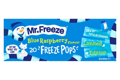 Mr Freeze - Blue Raspberry Flavour Freeze Pops - 20 x 45ml - Best ...