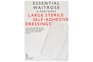 Essential Waitrose - Large Sterile Self-Adhesive Dressings - 5 ...
