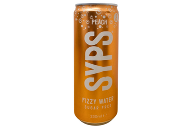 SYPS - Fizzy Water - Sugar Free - Peach Flavour - 330ml - Best Before ...