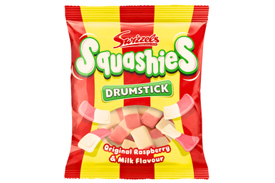 Swizzels - Squashies Drumstick - Original Raspberry & Milk Flavour Gums ...