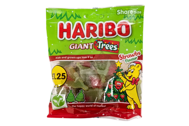 Haribo - Giant Trees - Strawbs Flavour -140g - Best Before it's Gone Ltd