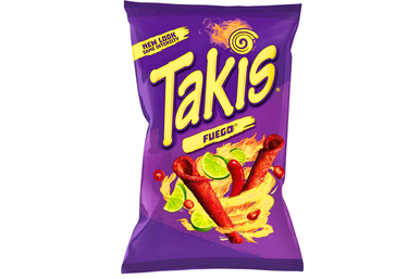 Takis - Fuego - Chilli and Lime Flavoured Fried Corn Snacks - 140g ...