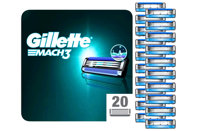 Gillette Mach 3 - Razor Blades - 20 Pack (Damaged Packaging) - Best ...
