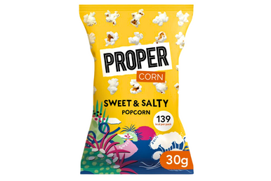 Proper Corn - Sweet & Salty Popcorn - Vegan - 30g - Best Before it's ...
