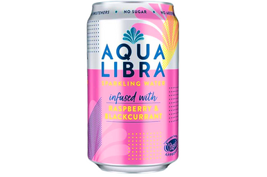 Aqua Libra - Sparkling Water Infused with Raspberry & Blackcurrant - No Sugar - Vegan - 330ml ...
