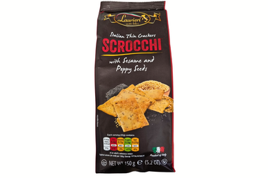 Laurieri - Italian Thin Crackers - Scrocchi with Sesame and Poppy Seeds ...