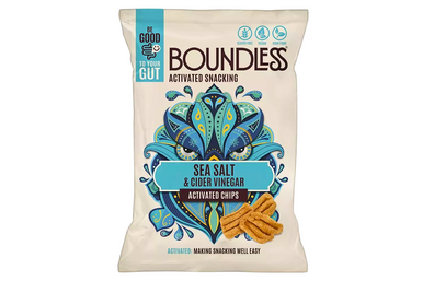 Boundless - Activated Snacking - Sea Salt & Cider Vinegar Chips - Vegan - 80g - Best Before it's ...