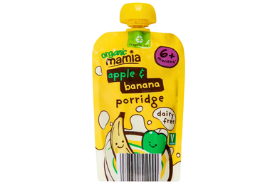 Organic Mamia - Apple & Banana Porridge - Dairy Free - 6+ Months - 100g ...
