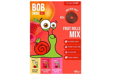 Bob Snail - Fruit Rolls Mix - Vegan - 42 x 10g (420g) - Best Before it ...