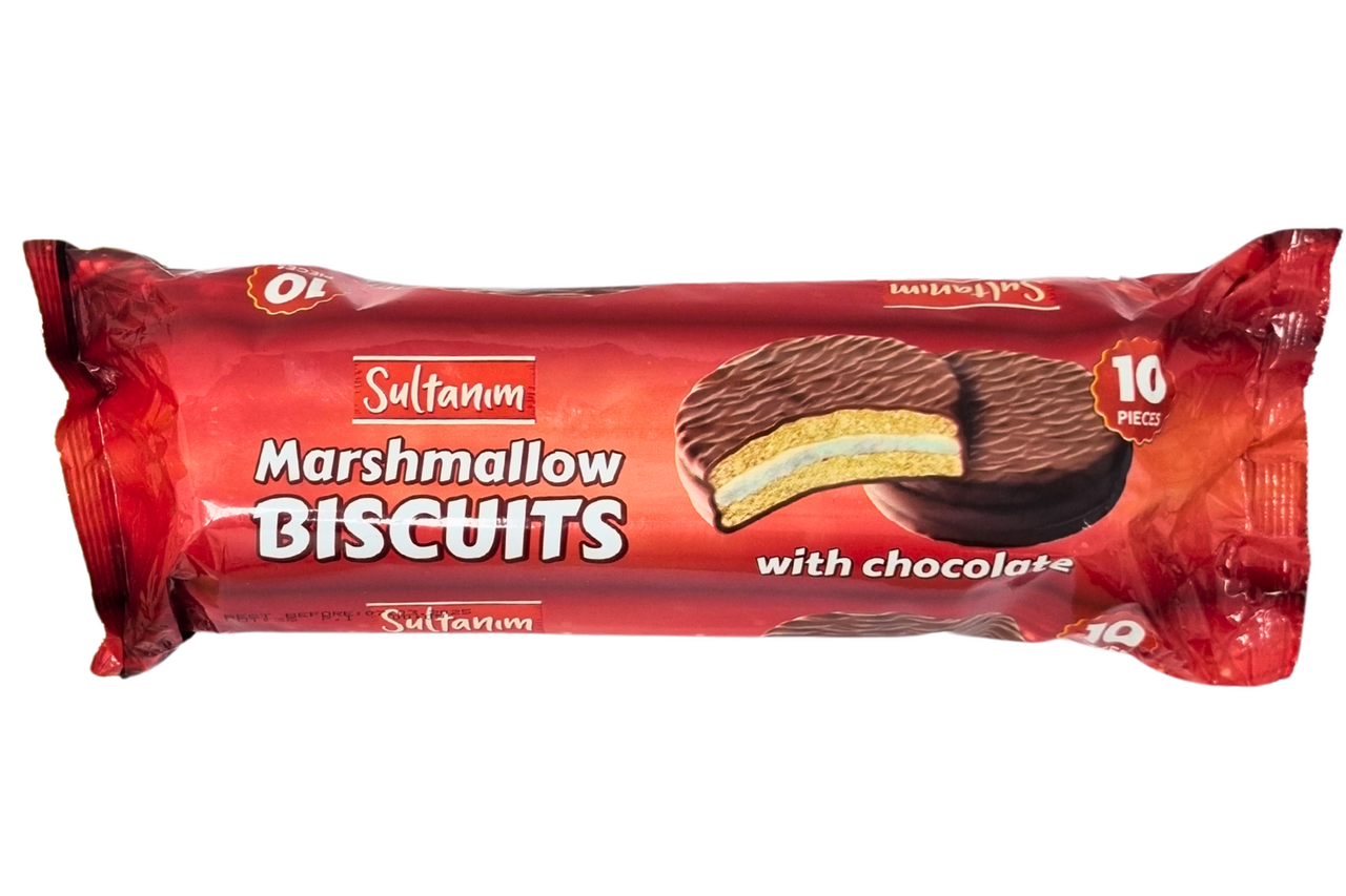 Sultanim - Marshmallow Biscuits with Chocolate - 10 Pieces - Best Before it's Gone Ltd