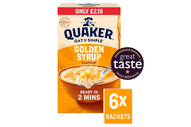 Quaker - Oat So Simple - Golden Syrup Flavour Porridge Sachets - 6 x ...