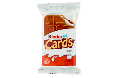 Kinder - Cards - Crispy Wafer with Milky and Cocoa Filling - 25.6g ...