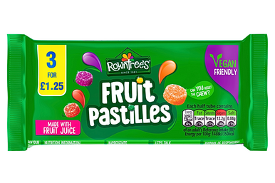 Rowntree's - Fruit Pastilles Sweets - Vegan - 3 x 41g Pack (123g ...