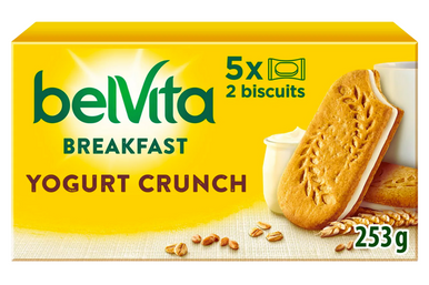 Belvita - Breakfast - Yogurt Crunch Biscuit - 253g (5 x 2 Biscuits ...