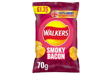 Walkers - Smoky Bacon Flavour Crisps - 70g - Best Before it's Gone Ltd
