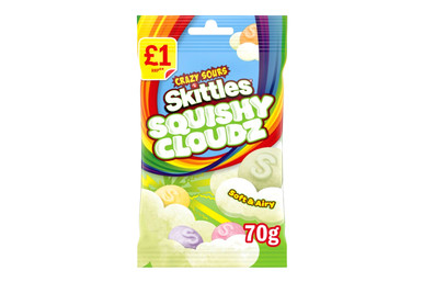 Skittles - Squishy Cloudz - Crazy Sours Sweets - 70g - Best Before it's ...