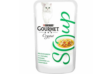 Purina - Gourmet Crystal Soup - Chicken, Garnished with Vegetables - 40g