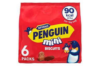 McVitie's - Penguin Mini - 6 Packs - 114g