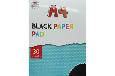 Kids Create - A4 Black Paper - 30 Sheets