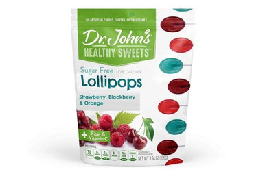 Dr. John's - Healthy Sweets Sugar Free Assorted Lollipops Strawberry - 454g