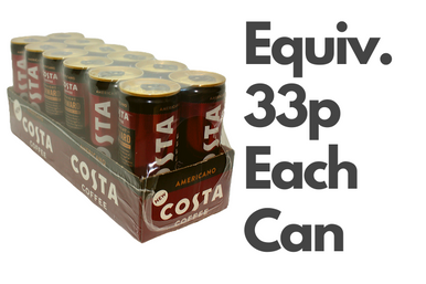 Box of Costa - Coffee Americano - 12 x 250ml