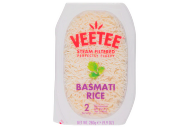 Veetee - Steam Filtered - Perfectly Fluffy - Basmati Rice - 280g