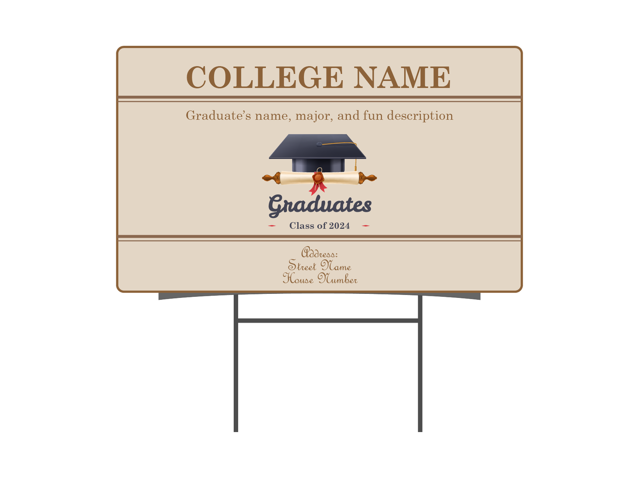 Yard Signs for Graduation | Printed Lawn Signs