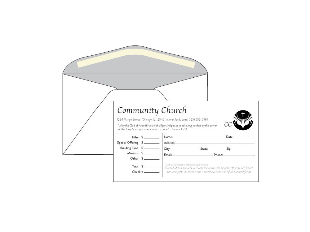 Tithe Envelopes for Church Giving | Custom Tithing Envelopes