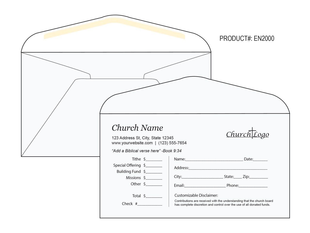 Custom Tithe Envelopes | Printed Envelopes for Churches