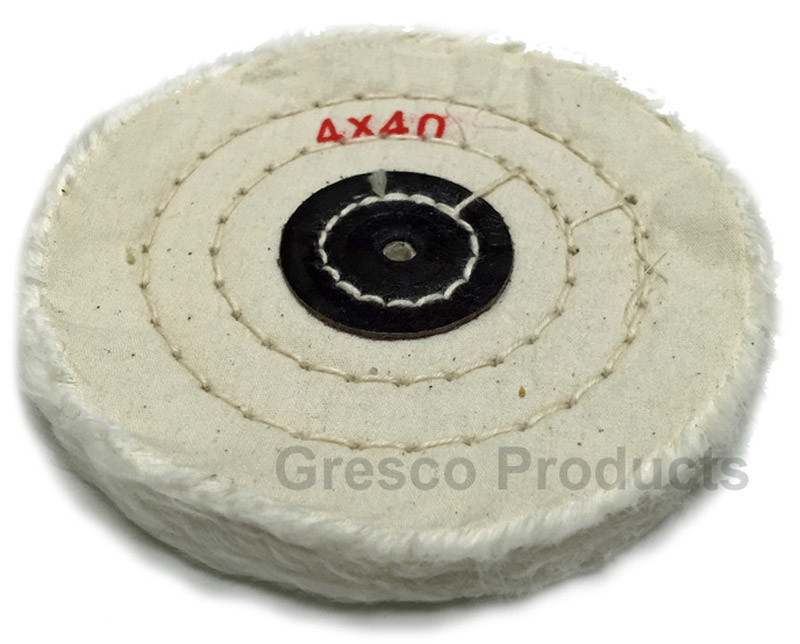 Muslin Dental lab Buff Wheel - 4 x 40 - 1 Count