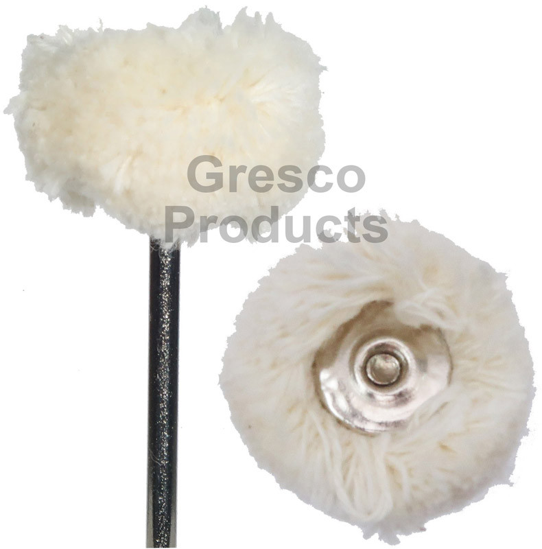 Cotton Mini Polishing Mounted Buff Dental 7/8" - 10 count