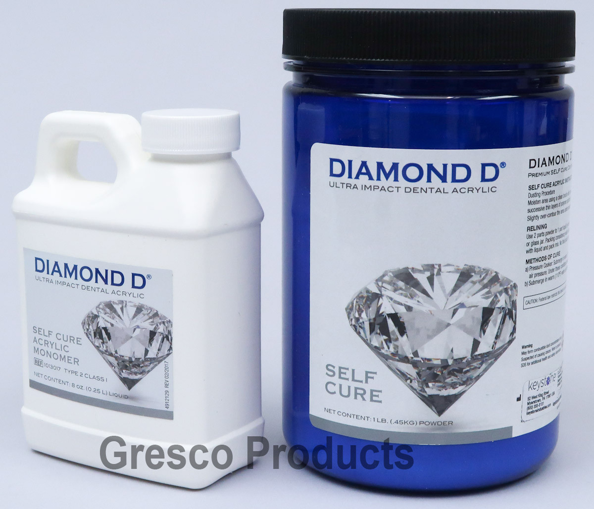 Keystone Diamond D Self Cold Cure Acrylic for Dentures - 1 Pound With ...