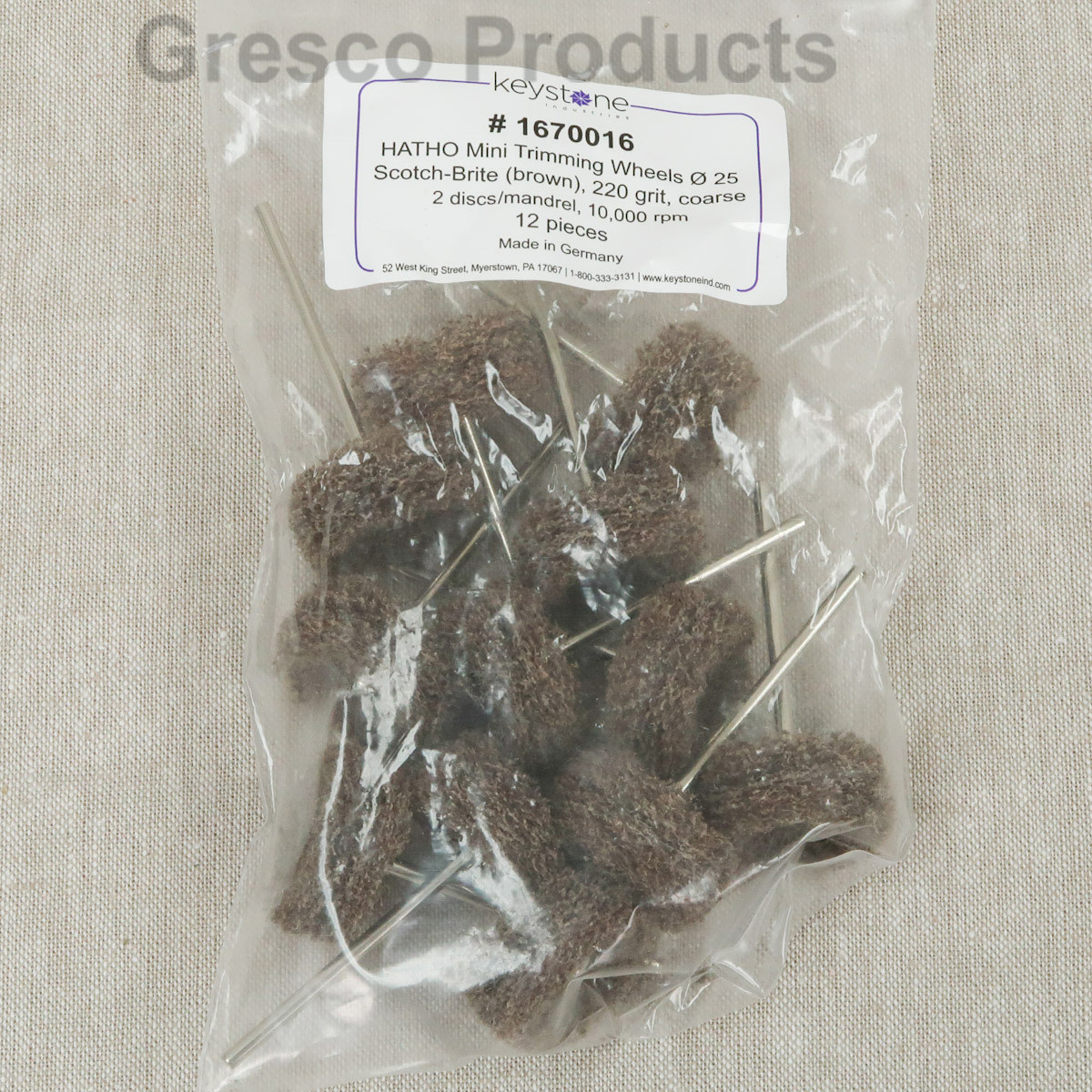 Polishing Supplies - Hatho Mini Scotch Brite Wheels - Gresco Products