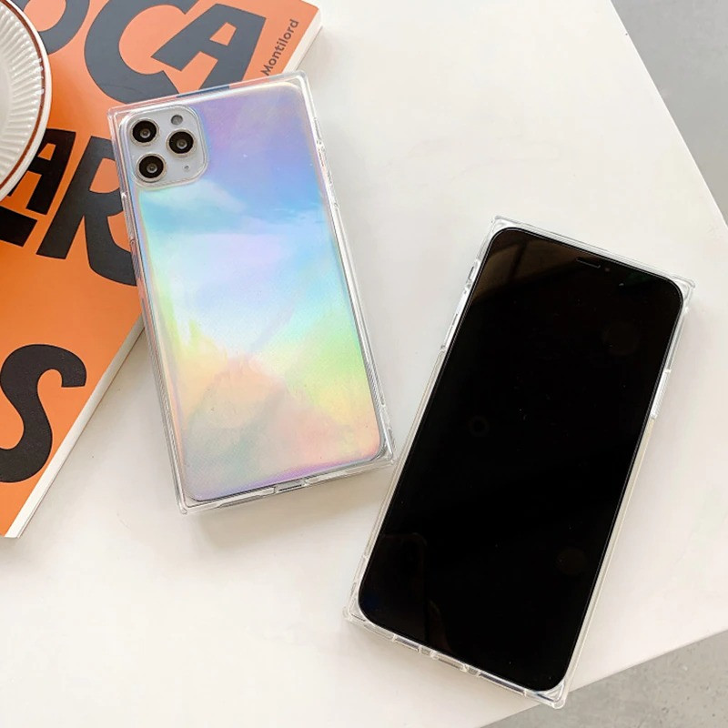 Laser Gradient Square iPhone Case