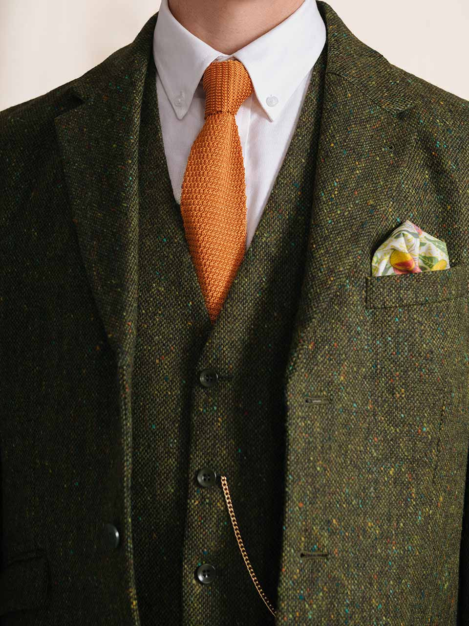 Green Donegal Tweed 3 Piece Suit | Peter Christian