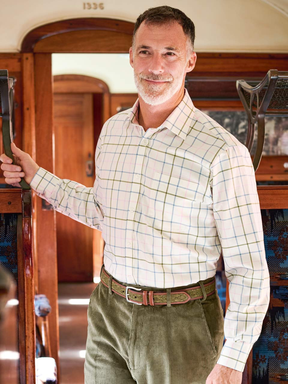 Men's Blue Big Check Tattersall Shirt | Peter Christian