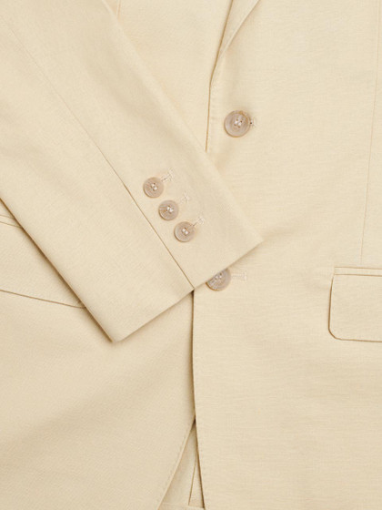 Men's Stone Beige Cotton & Linen Jacket | Peter Christian